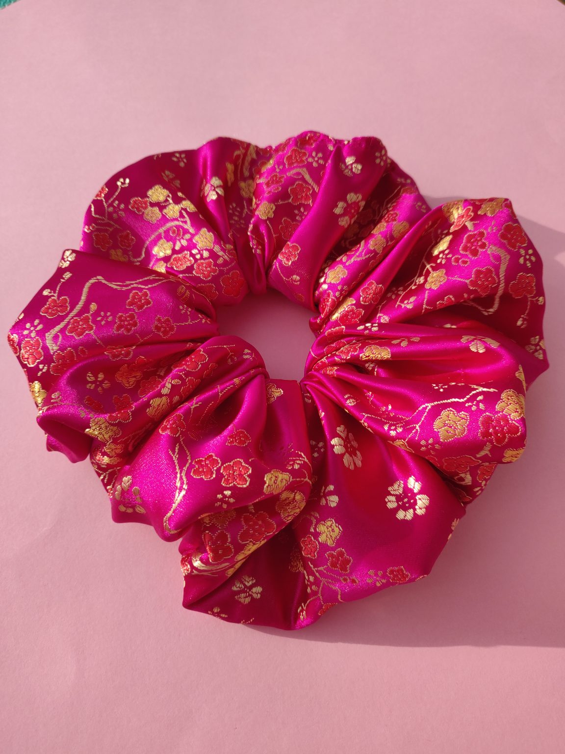 Cherry Blossom Maxi Scrunchie - Luxury Handmade Hair Accessories